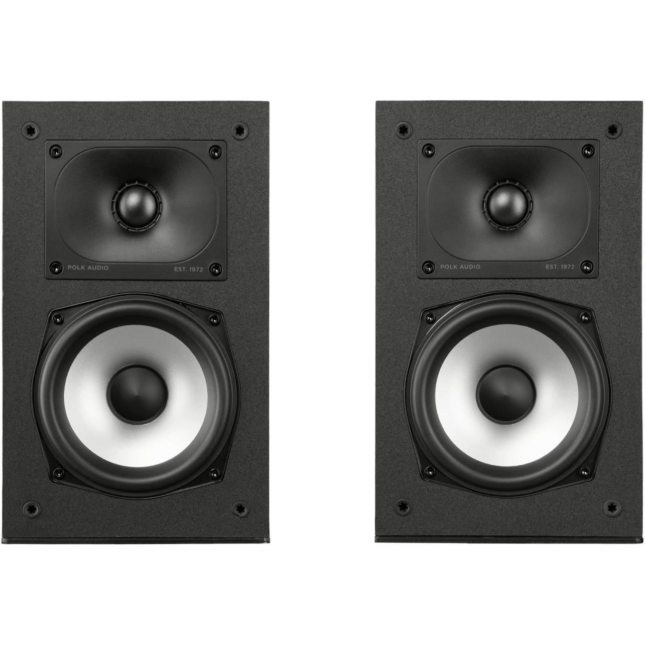 100W Bookshelf Speaker, Polk MXT15 Black- PAIR